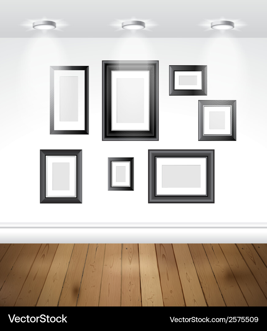 Gallery interior Royalty Free Vector Image - VectorStock