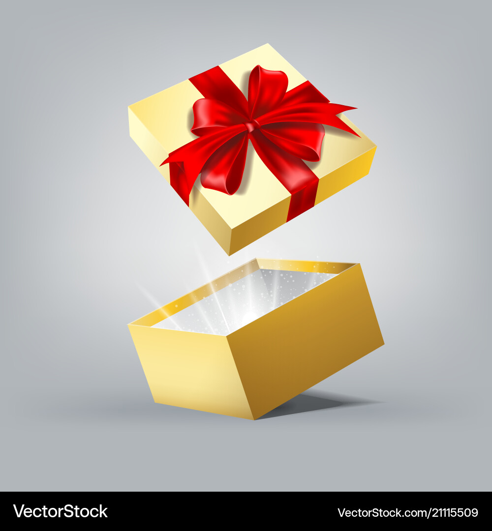 Gift box in motion Royalty Free Vector Image - VectorStock