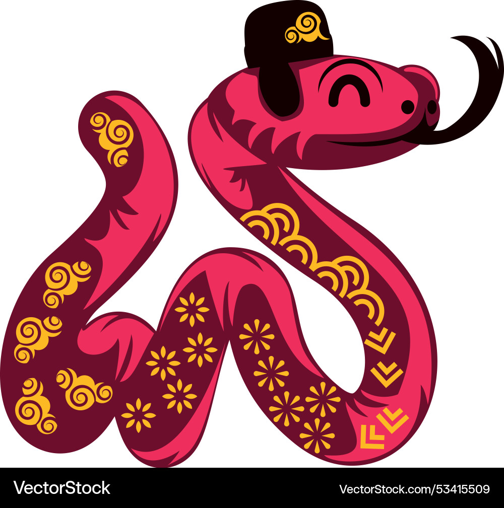 Happy chinese new year snake Royalty Free Vector Image