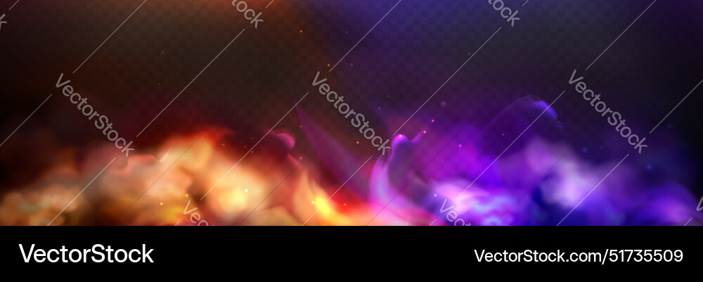 Ice and fire abstract smoke overlay effect Vector Image