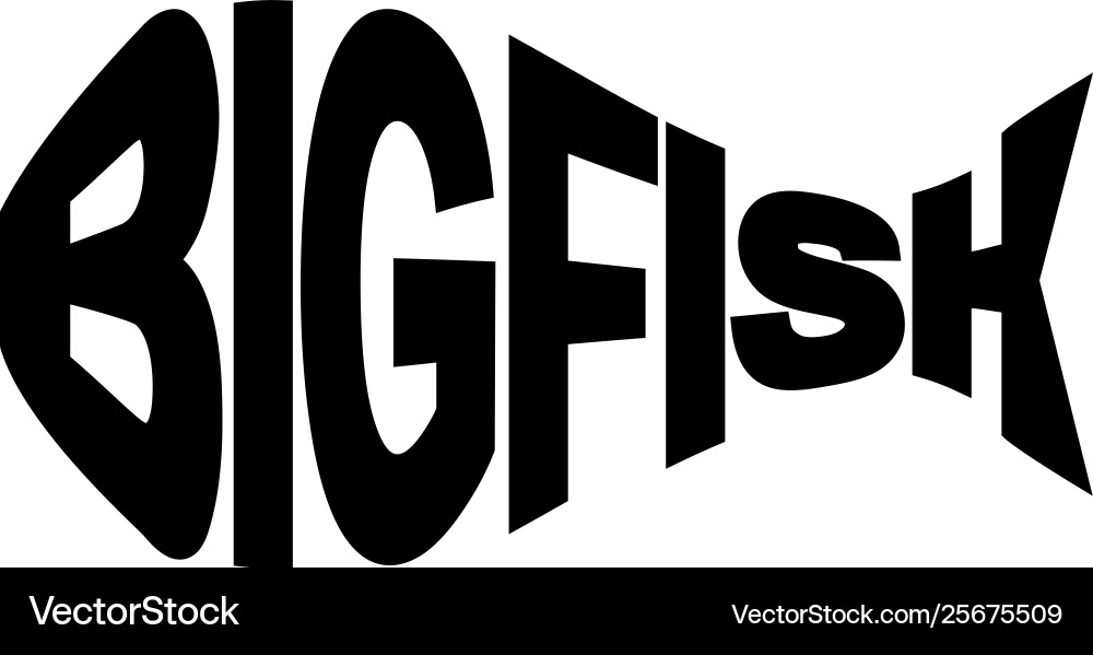 Stylized Fish Text Royalty Free Vector Image - VectorStock