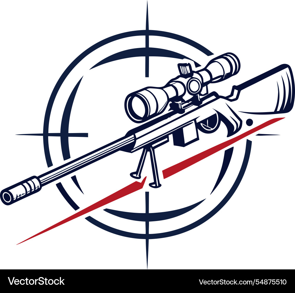 A sniper rifle icon design Royalty Free Vector Image