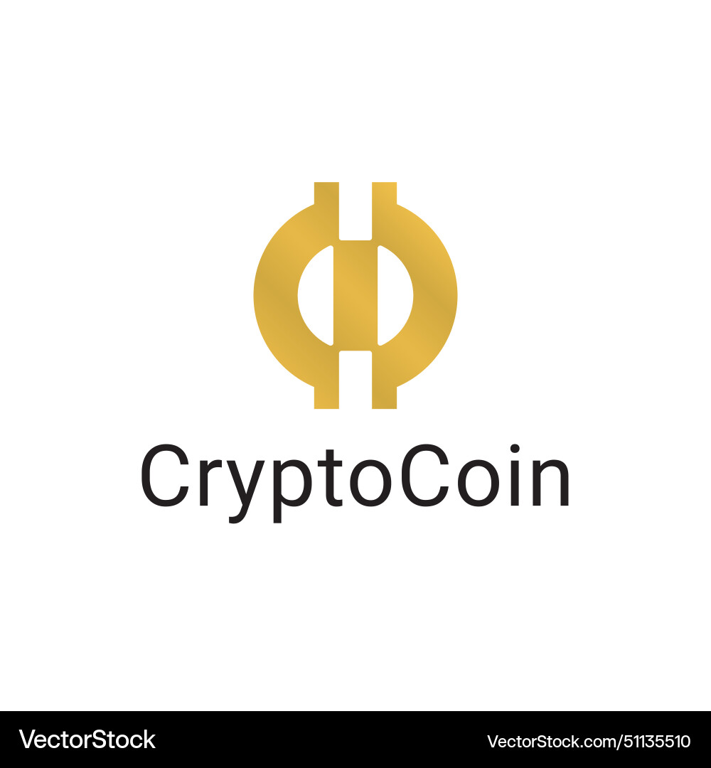 Crypto currency coin money exchange logo Vector Image
