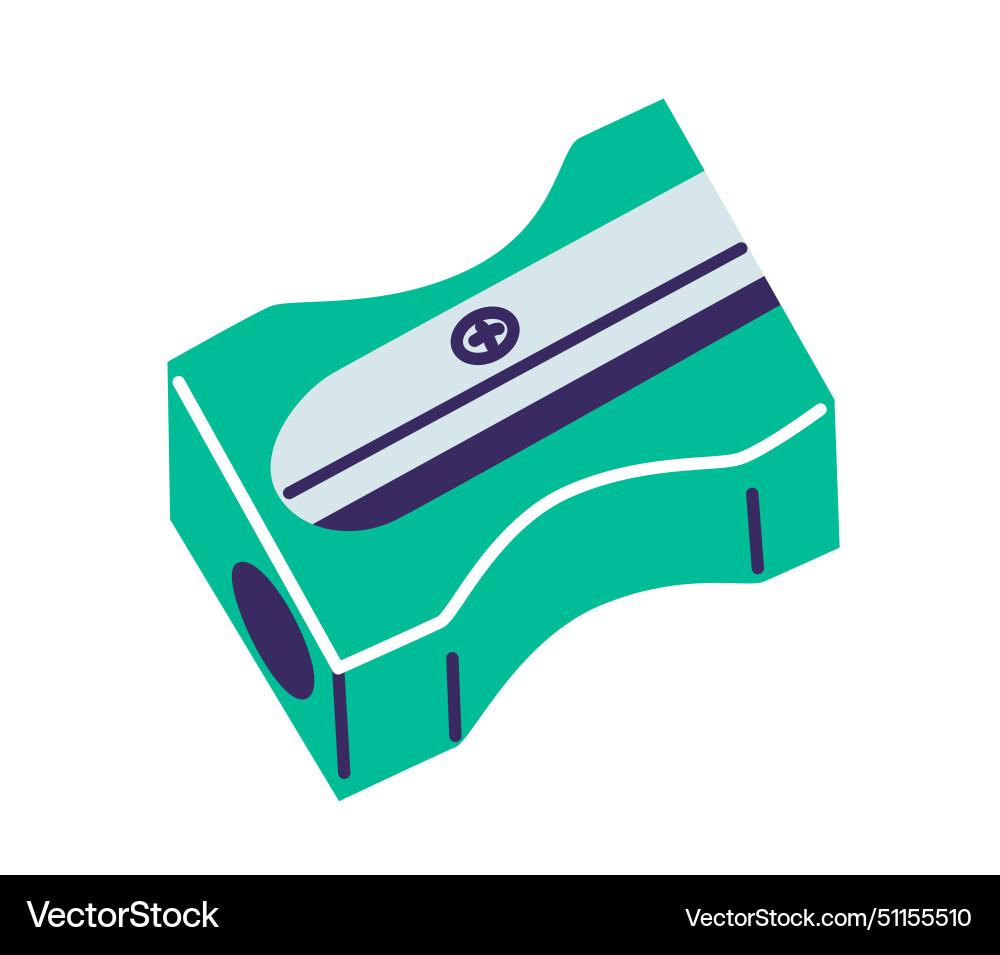 Green pencil sharpener Royalty Free Vector Image