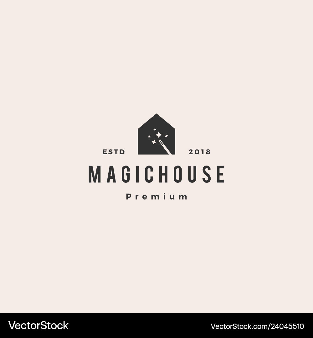 Magic house logo icon Royalty Free Vector Image