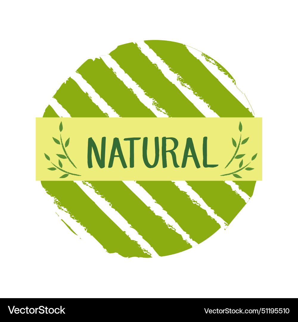 Natural sticker Royalty Free Vector Image - VectorStock