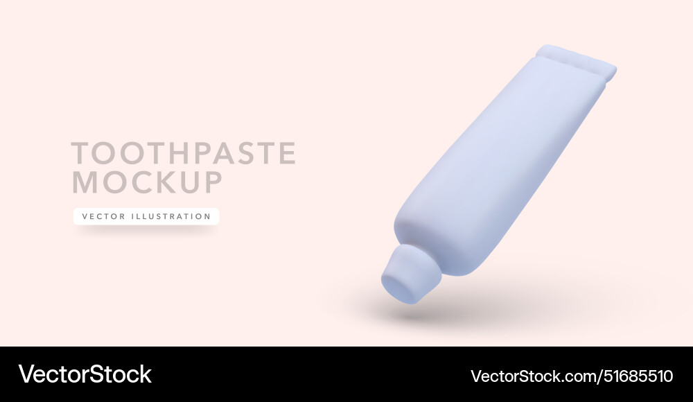 Plastic tuba for toothpaste cream gel and shampoo Vector Image