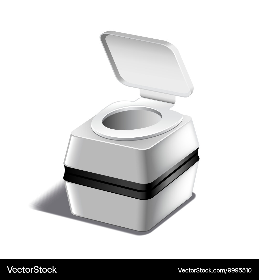 Small bio toilet isolated on white Royalty Free Vector Image