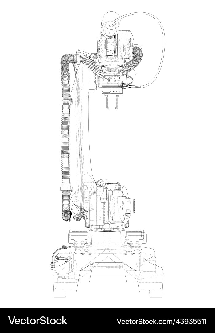 Industrial robot manipulator Royalty Free Vector Image