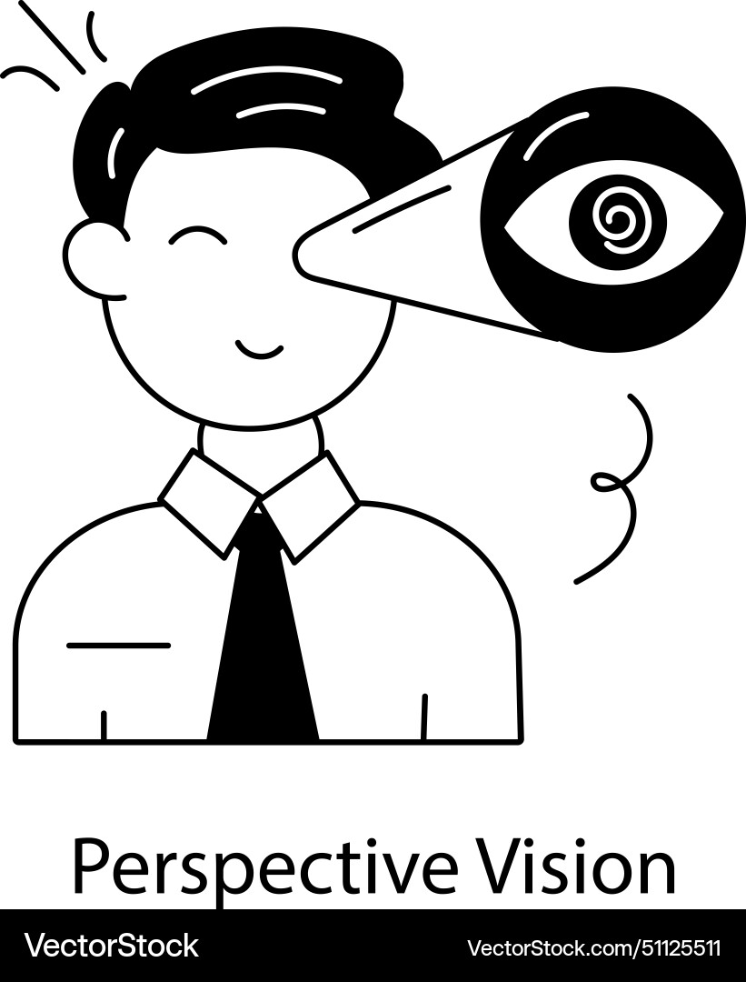 Perspective vision Royalty Free Vector Image - VectorStock