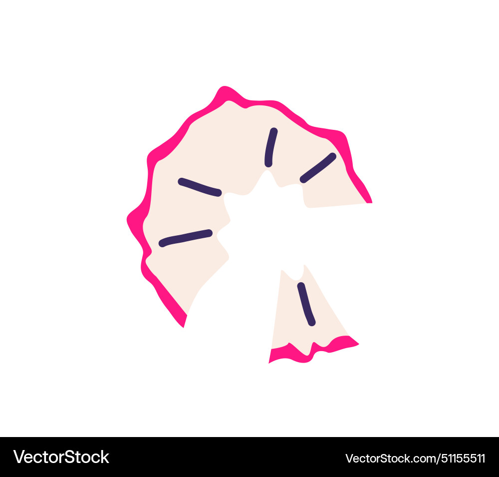 Pink shavings pencil isolated Royalty Free Vector Image