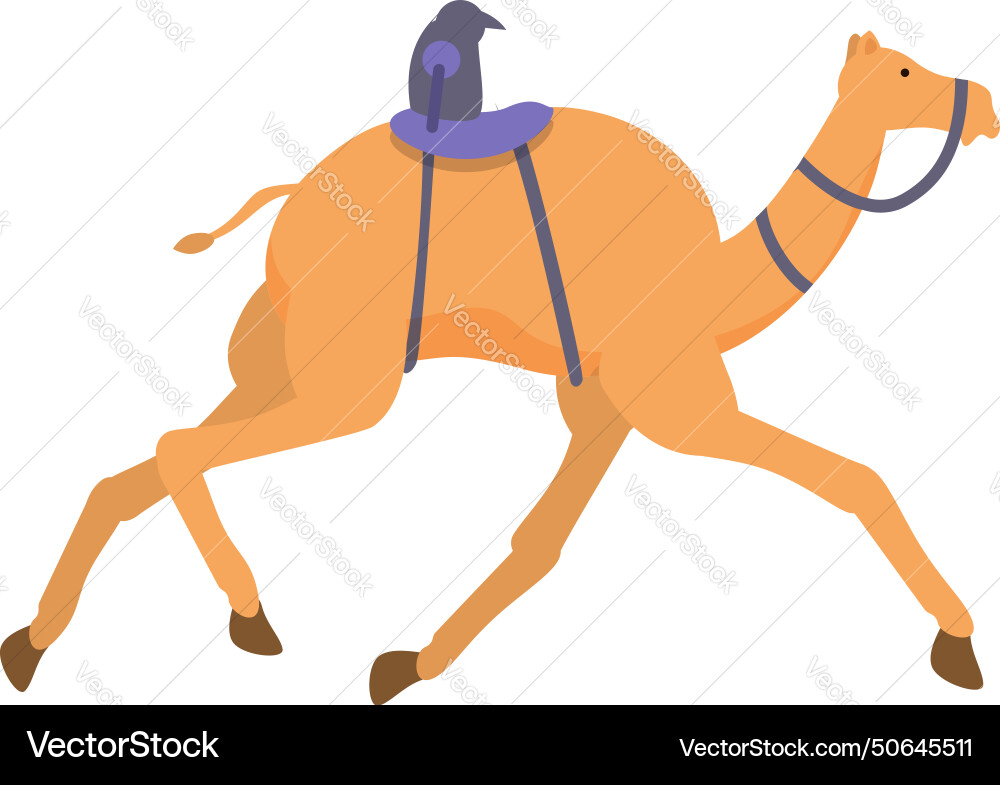 Running camel icon cartoon dubai arab Royalty Free Vector