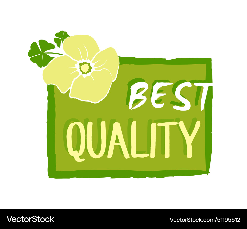 Best quality sticker Royalty Free Vector Image