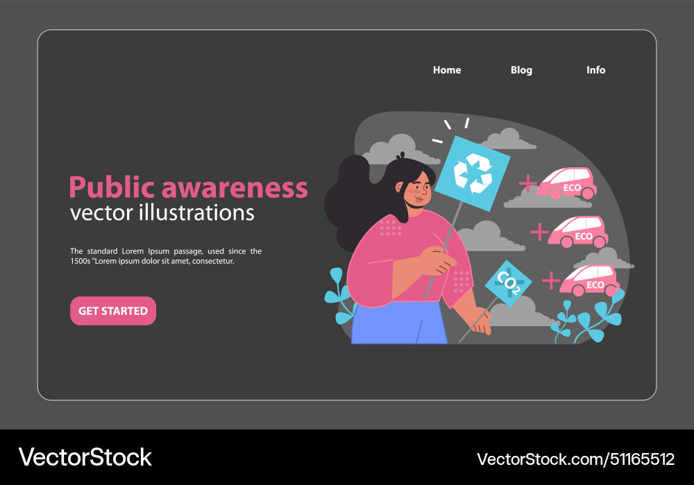 Elevating eco-awareness a creative portrayal Vector Image