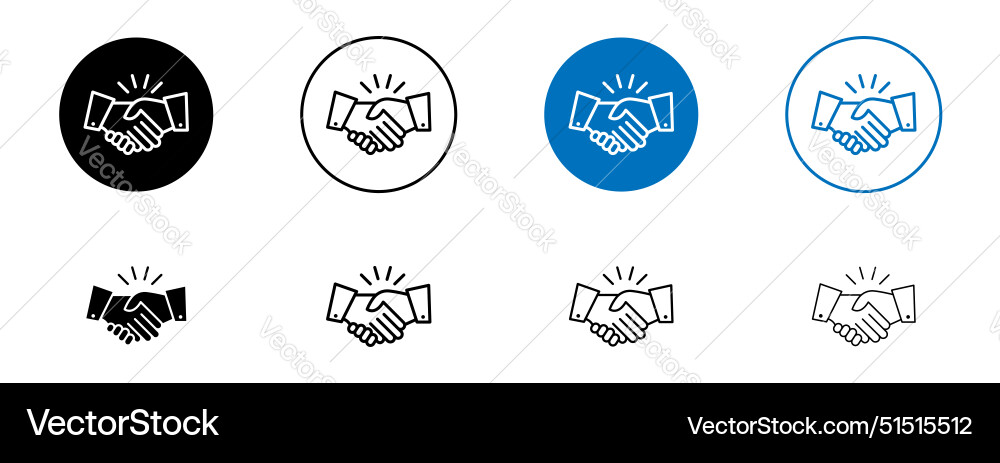 Handshake icon Royalty Free Vector Image - VectorStock
