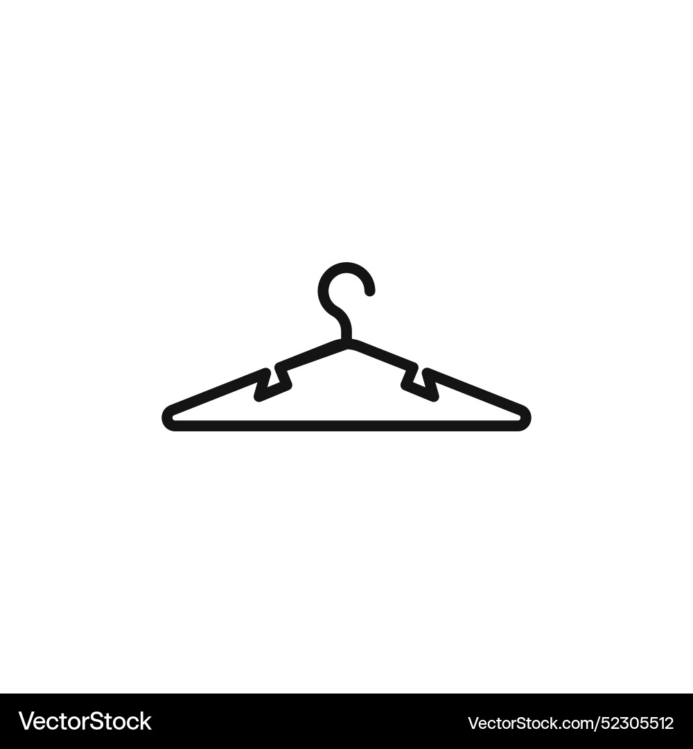 Hanger icon 2 outline collection in black Vector Image