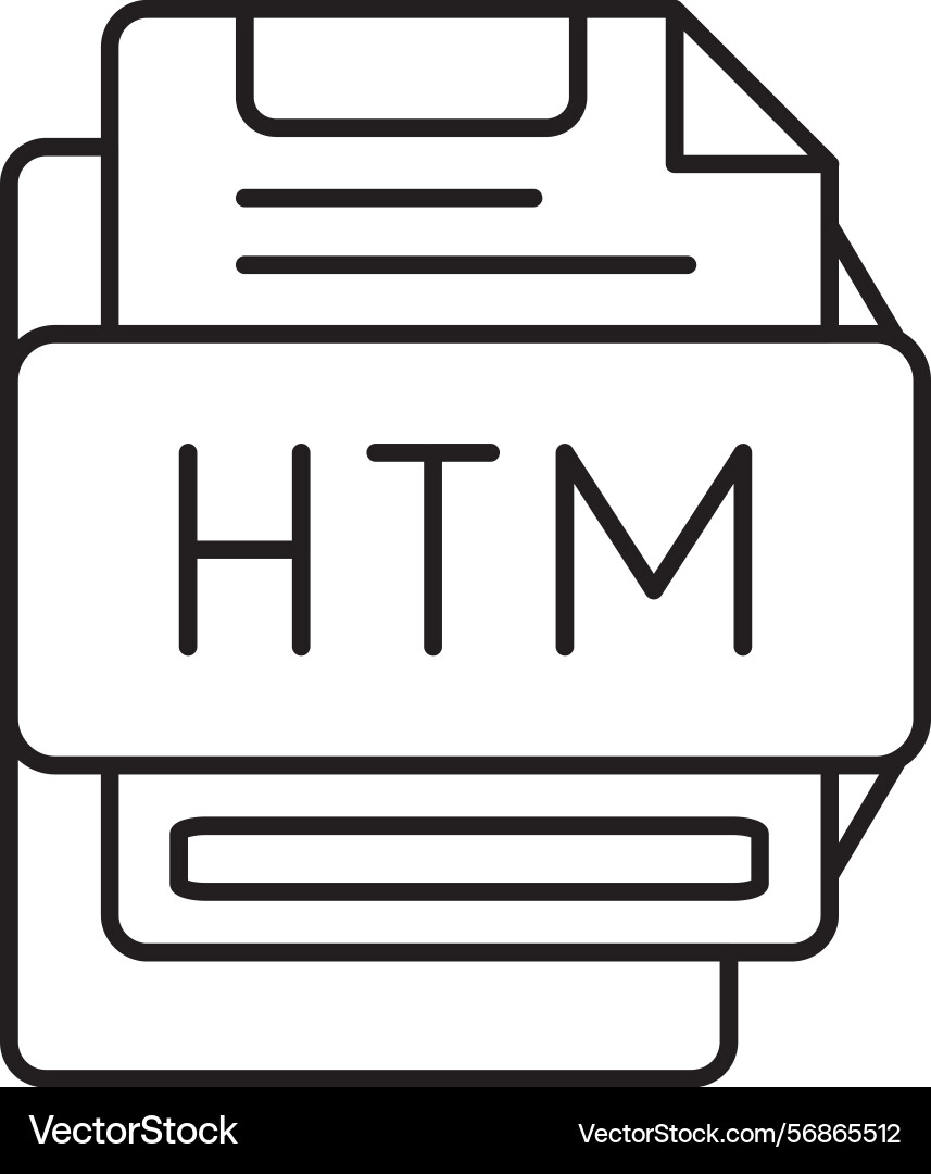 Htm icon Royalty Free Vector Image - VectorStock
