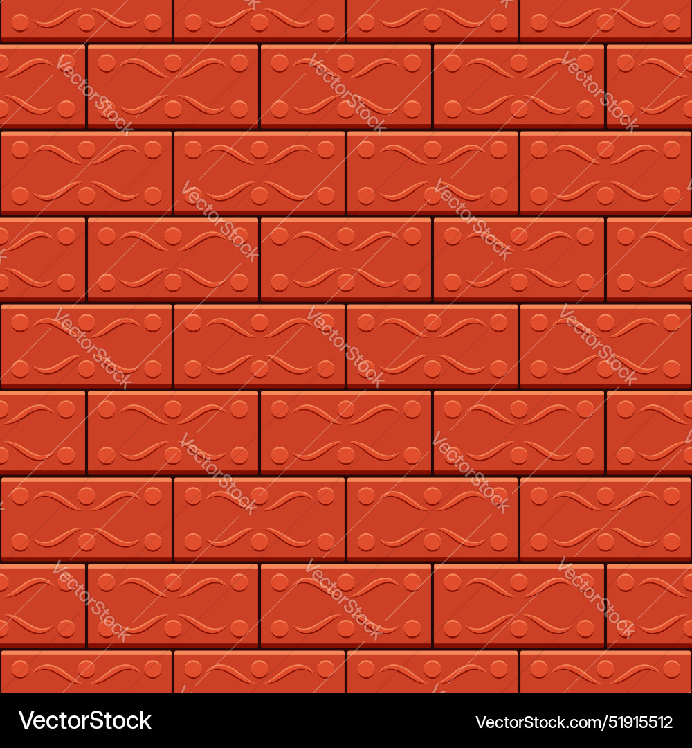 Seamless pattern of vintage brick tiles Royalty Free Vector