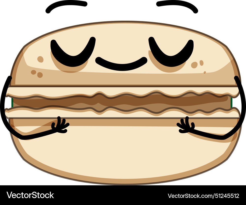 Sweet macaron character cartoon Royalty Free Vector Image