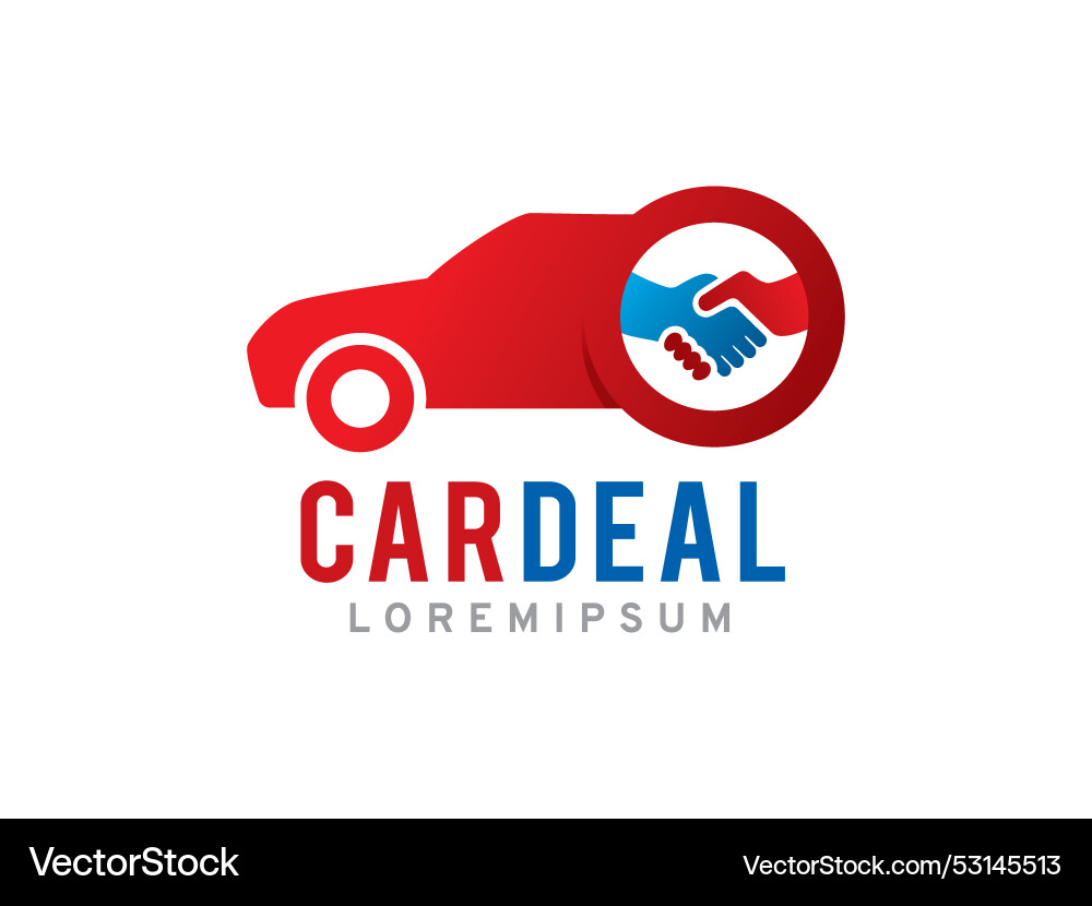 Auto Deal Logo Symbol oder Symbolvorlage Vektorbild