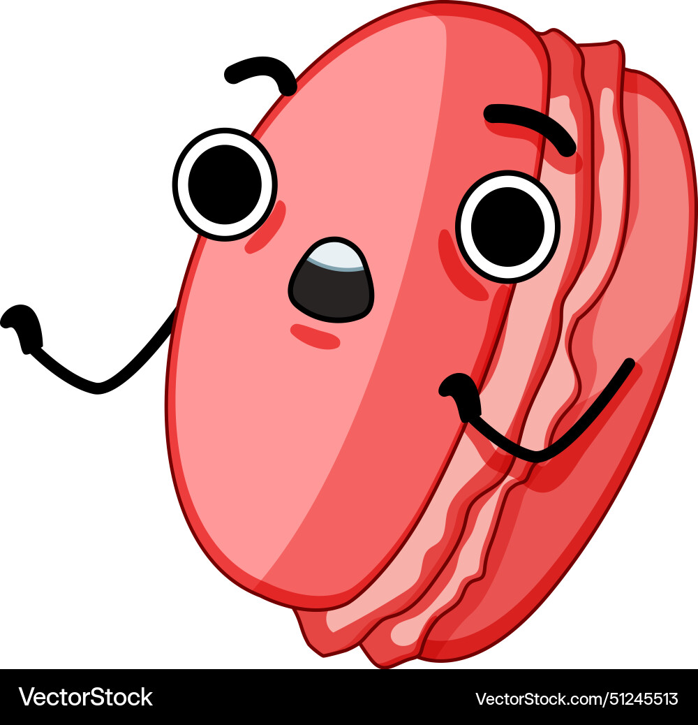 Cute macaron character cartoon Royalty Free Vector Image