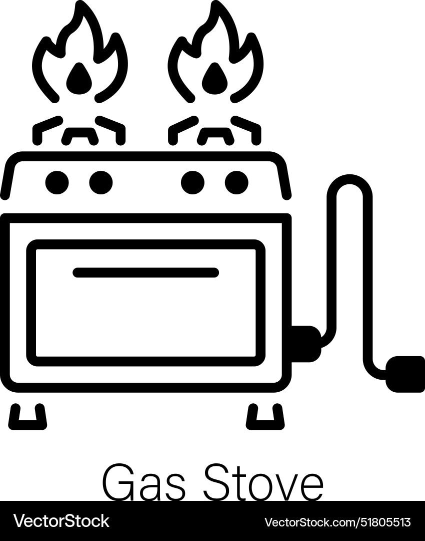 Gas stove Royalty Free Vector Image - VectorStock