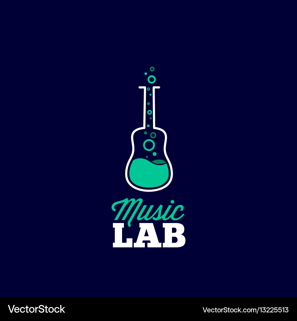 Musical Science Logo Royalty Free Vector Image