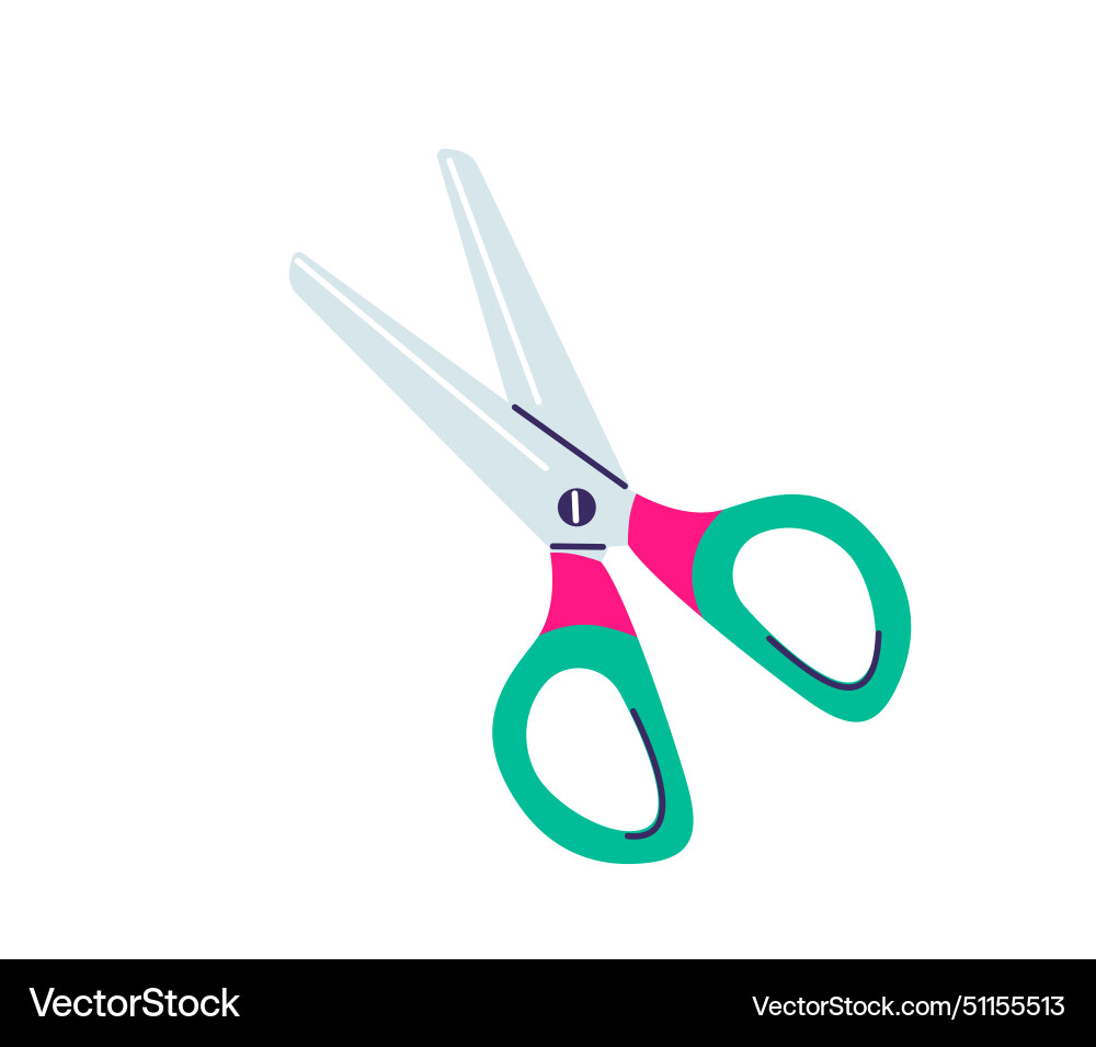 Open scissor isolated on white Royalty Free Vector Image