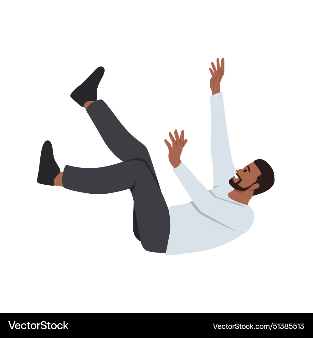 Person falling down from above fall of young man Vector Image