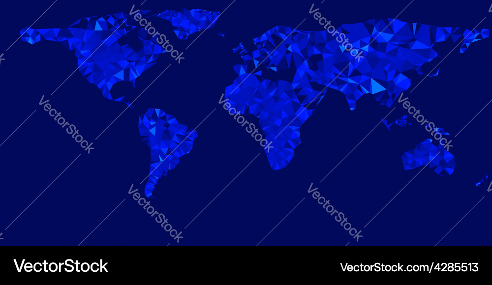 World map with glowing blue Royalty Free Vector Image