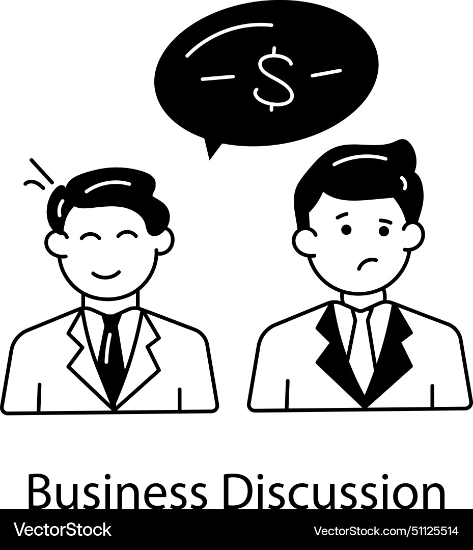 Business discussion Royalty Free Vector Image - VectorStock