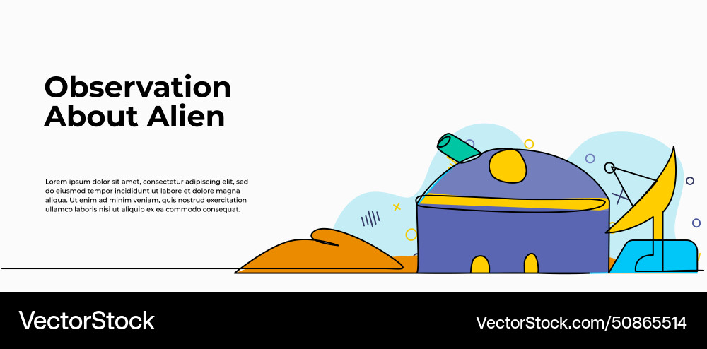 Space observation lab modern flat Royalty Free Vector Image