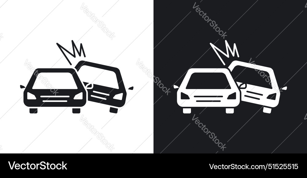 Car crash icon Royalty Free Vector Image - VectorStock