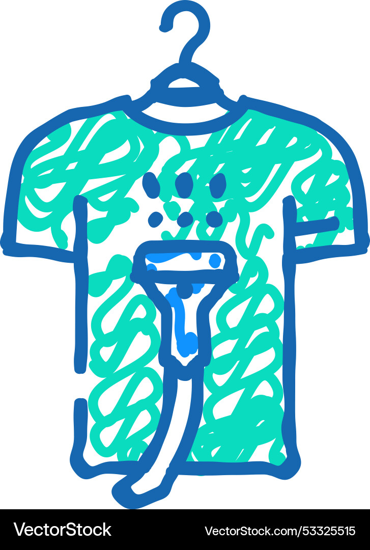 Dry cleaning icon doodle Royalty Free Vector Image