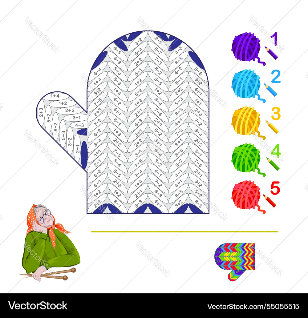 Math education for children coloring book Vector Image