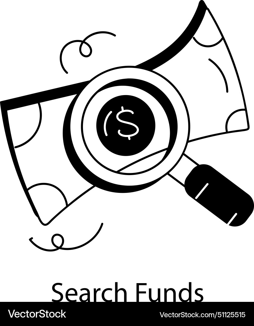 Search funds Royalty Free Vector Image - VectorStock