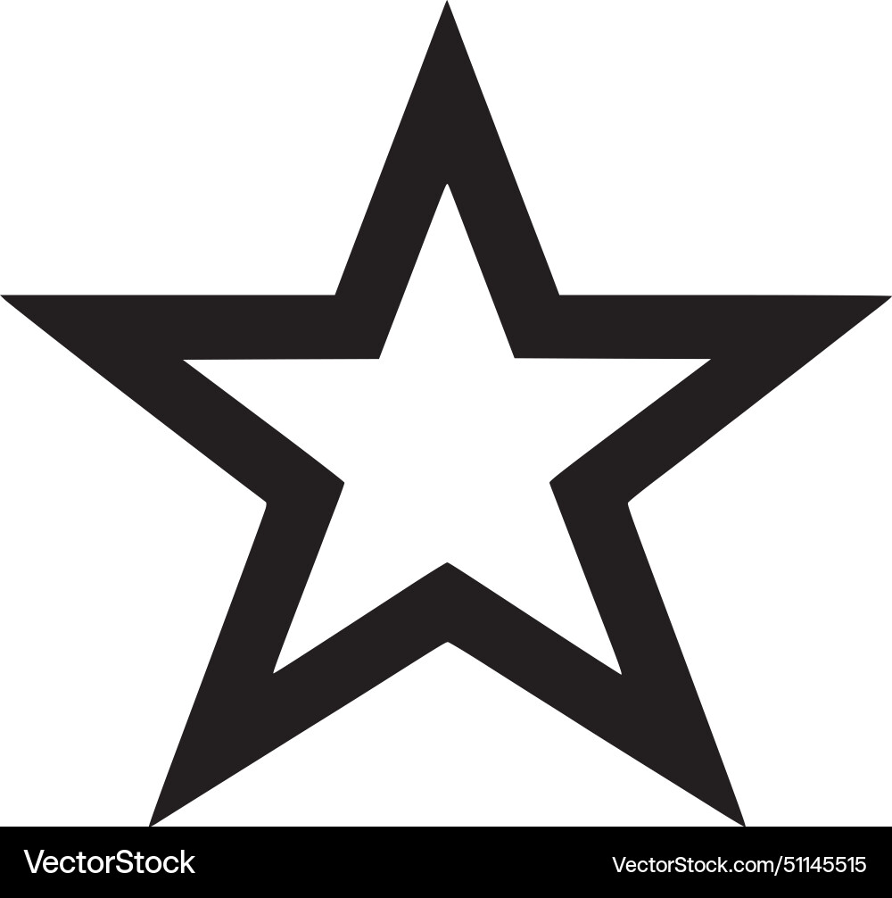 Star - minimalist and flat logo Royalty Free Vector Image