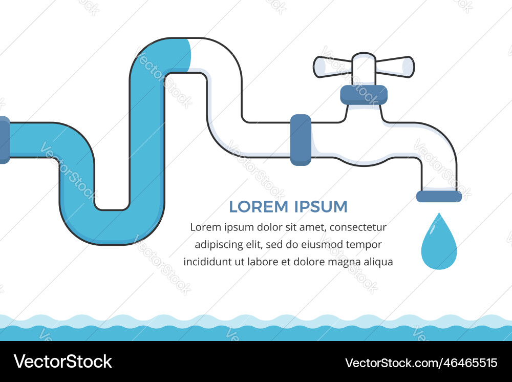 Tap with pipe Royalty Free Vector Image - VectorStock