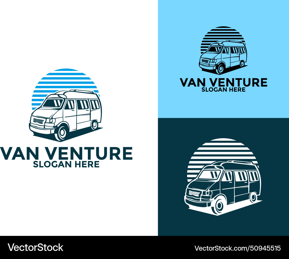 Van logo mini symbol template delivery Royalty Free Vector