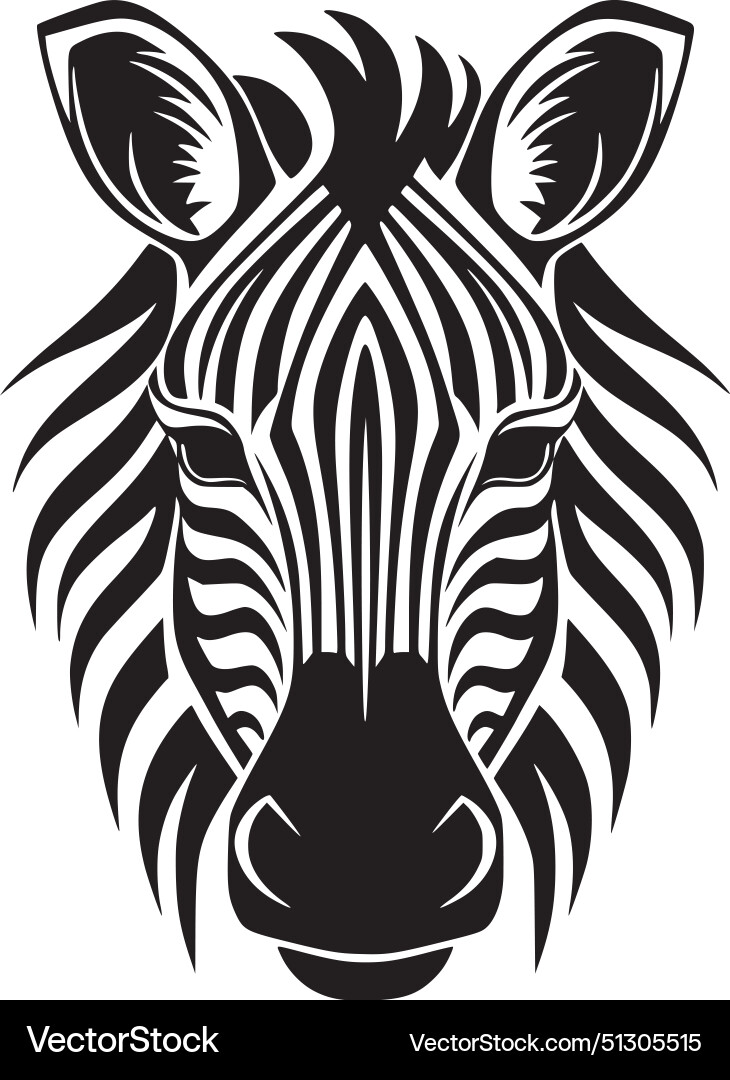 Zebra - minimalist and simple silhouette Vector Image