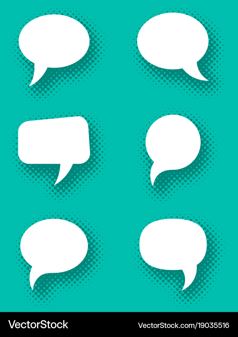 Cartoon comic speech bubbles Royalty Free Vector Image