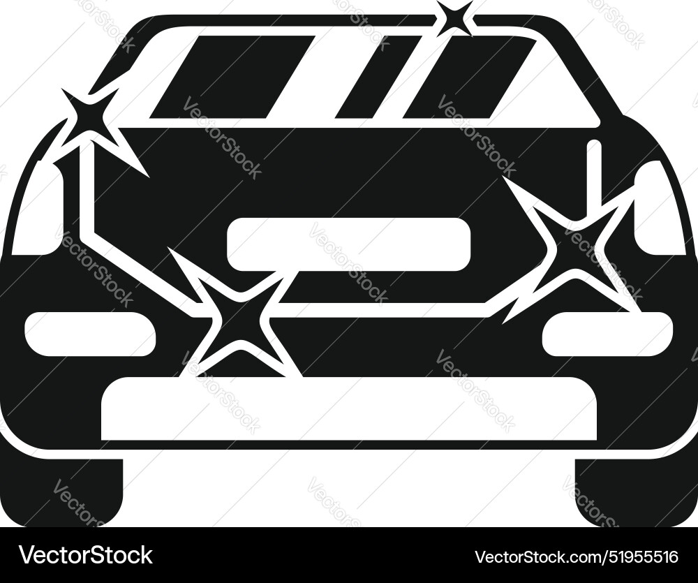 Clean and shiny car is sparkling after being Vector Image