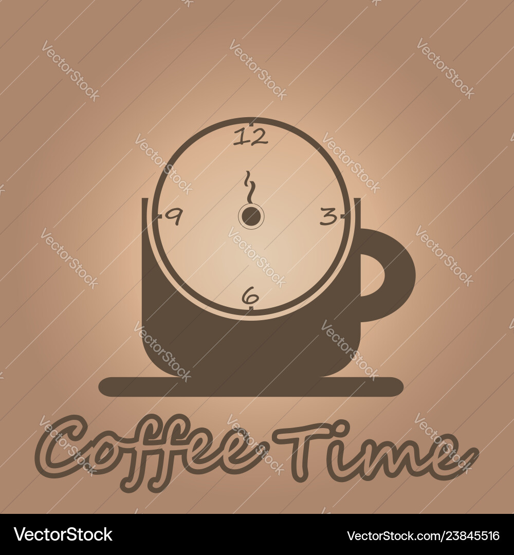 Coffee time Royalty Free Vector Image - VectorStock