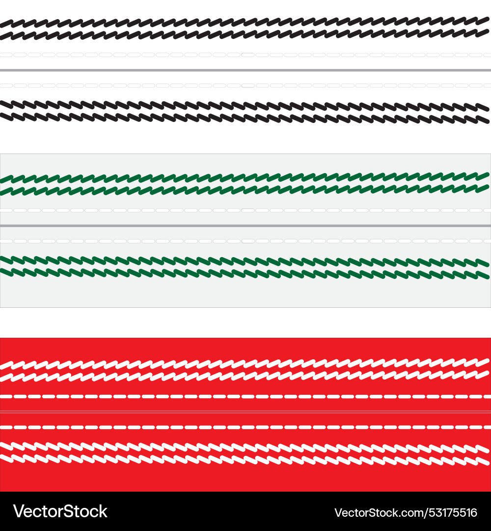 Cricket ball pattern flat rectangle sheet Vector Image