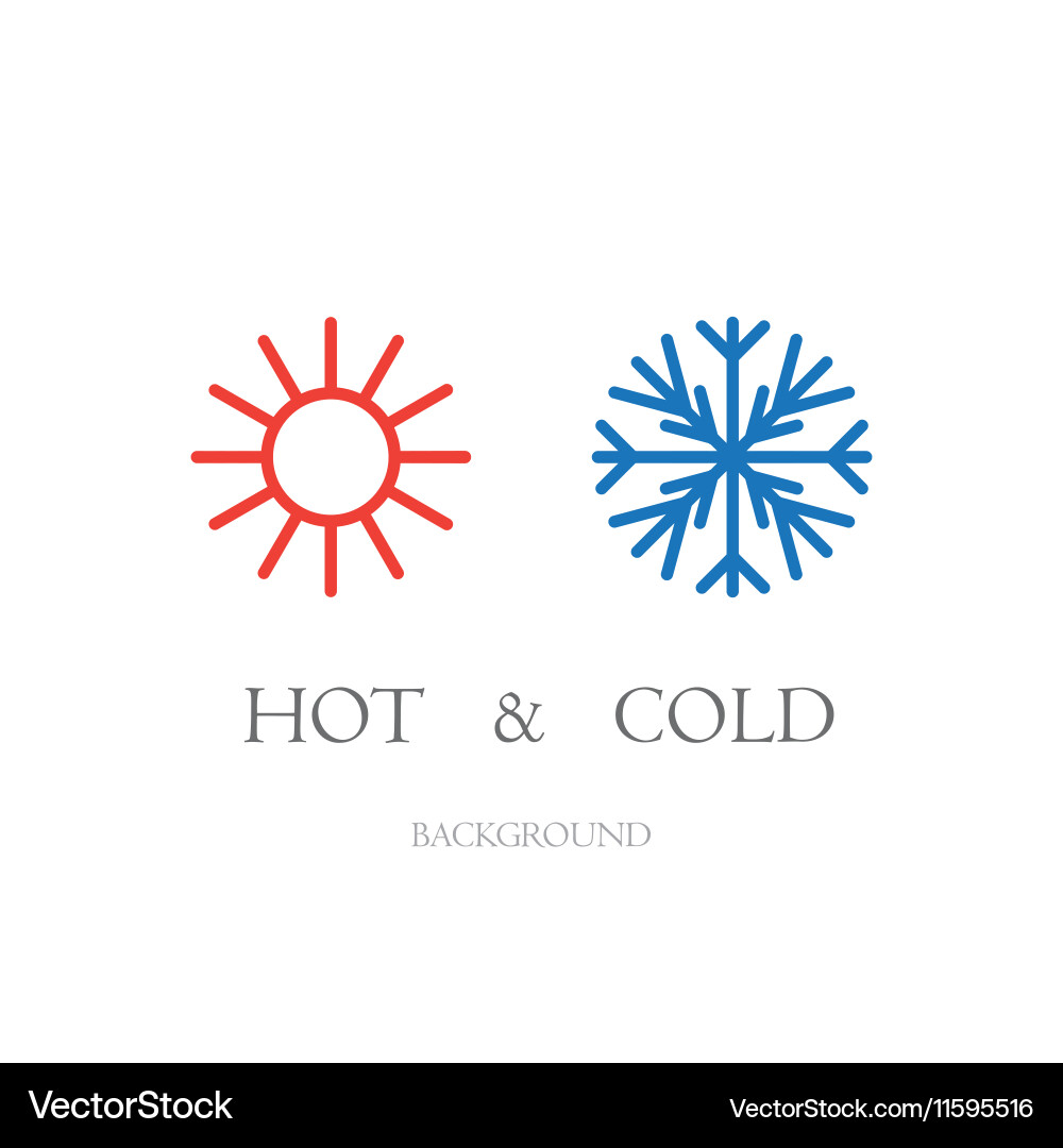 Hot and cold Royalty Free Vector Image - VectorStock