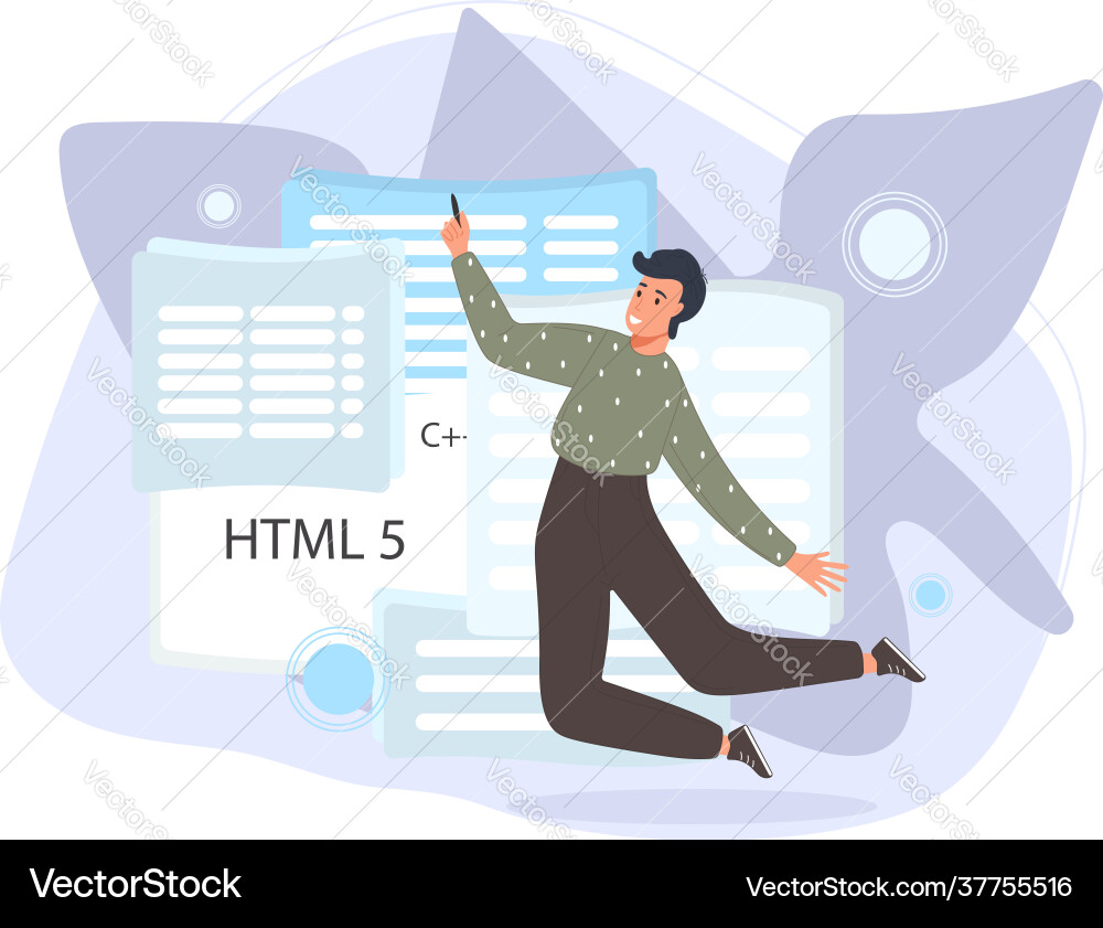 Software developers working script coding Vector Image Software developers working script coding Vector Image