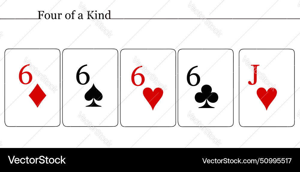 Four of a kind Royalty Free Vector Image - VectorStock