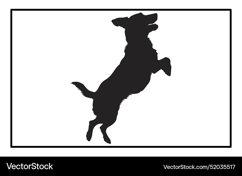 Jumping dog silhouette and clipart Royalty Free Vector Image