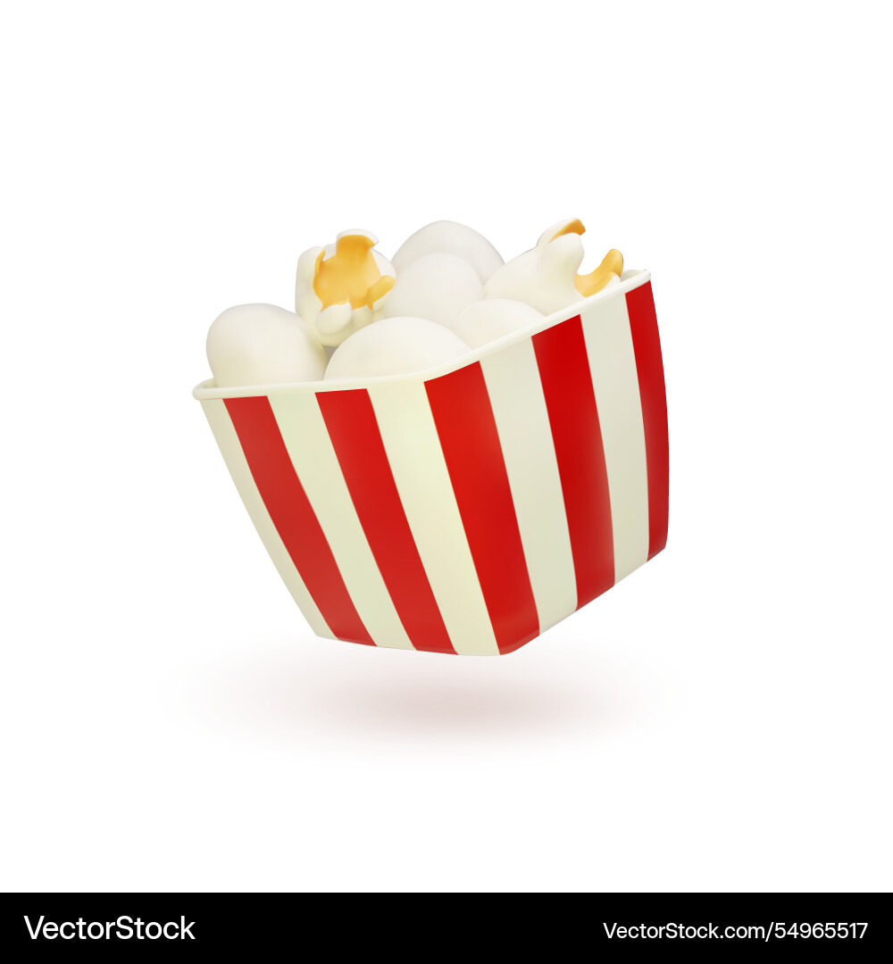 Popcorn bucket icon cartoon isolated Royalty Free Vector
