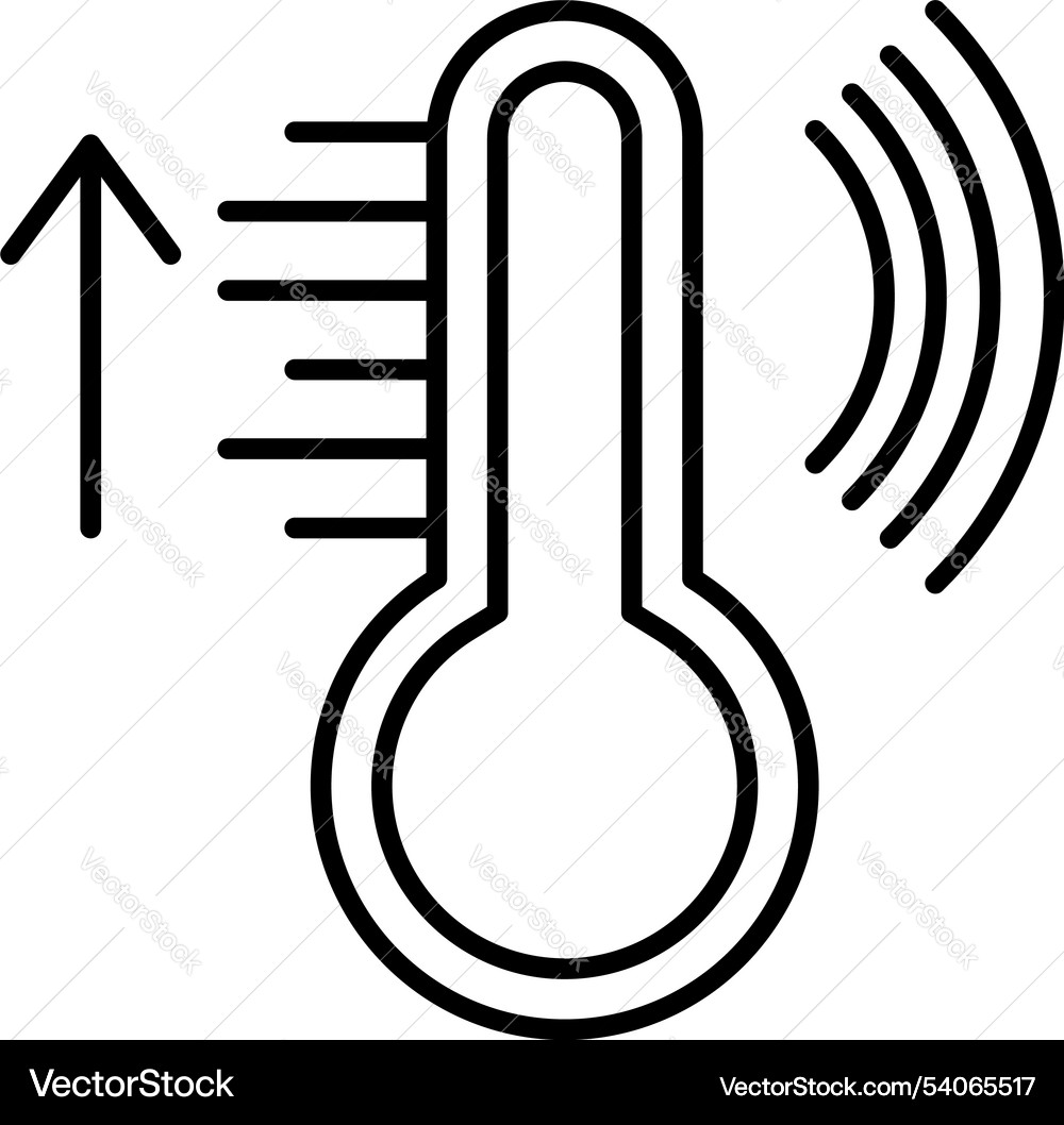 Smart temperature line icon design Royalty Free Vector Image